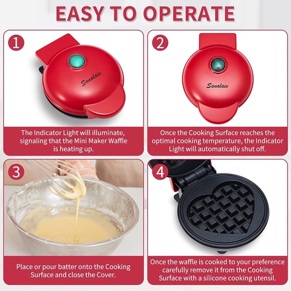 Kitchen | Mini Waffle Maker Nonstick Keto Chaffle Maker For Hash Browns ...